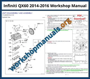 Infiniti QX60 2014-2016 Workshop Repair Manual Download PDF