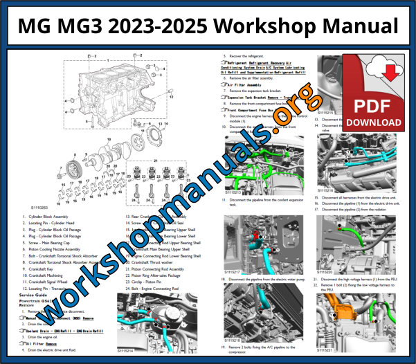 MG MG3 2023-2025 Workshop Repair Manual Download PDF - WORKSHOP MANUAL